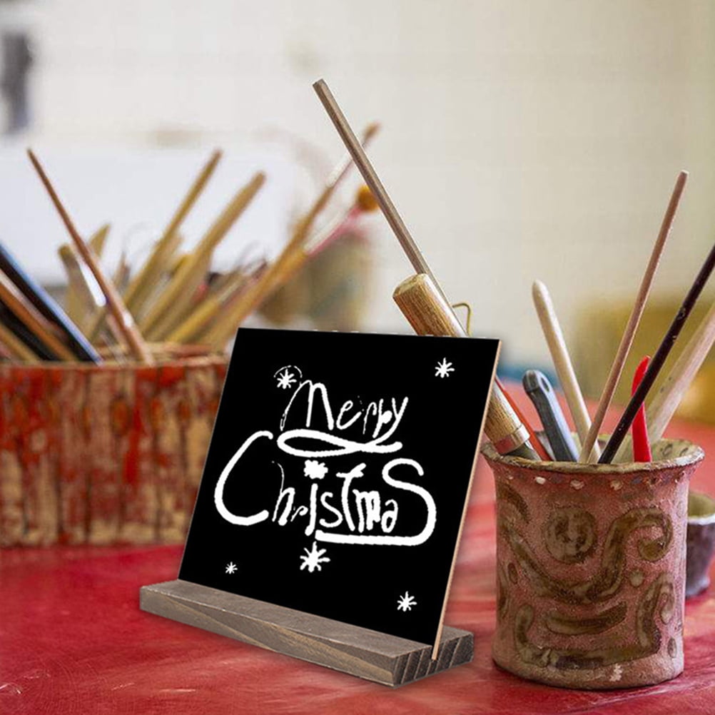 EXHUMKY 4Pcs Erasable Note Boards Black Erasable Wooden Base Design ...