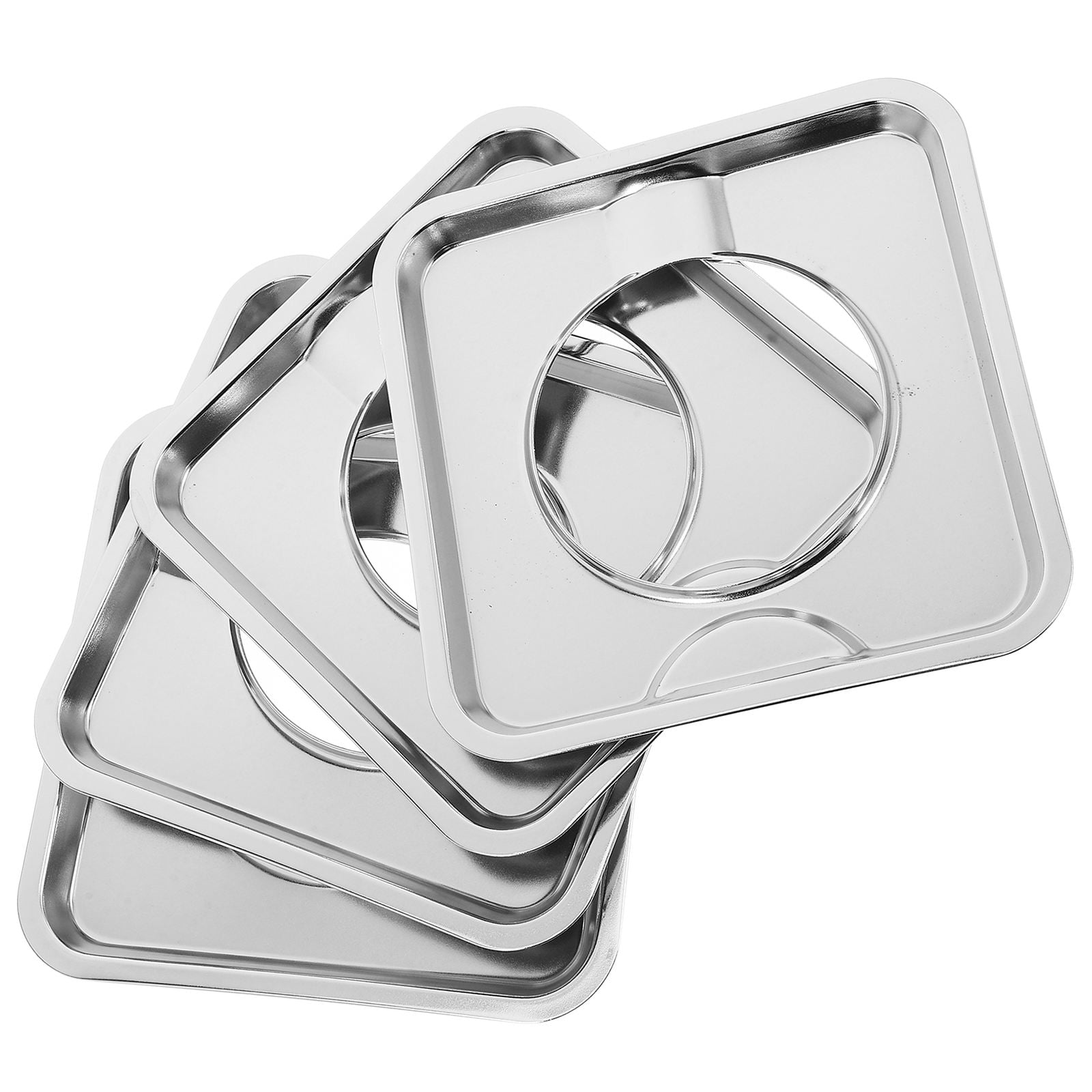 EXHUMKY 4Pcs Oil Splatter Prevention Square Gas Range Drip Pan for ...