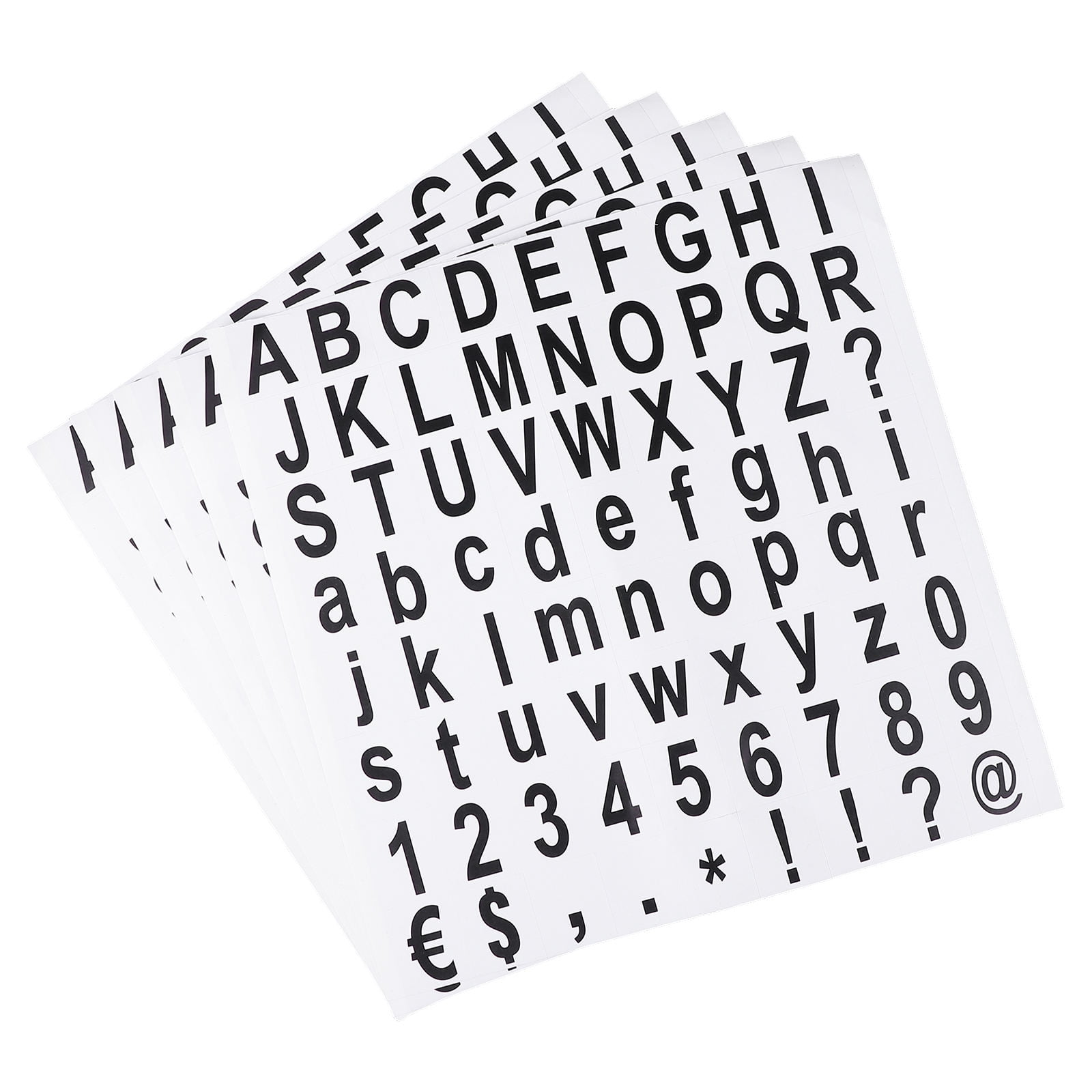 EXHUMKY 5 Sheets per Bag Number and Alphabet Stickers Black Paper for ...