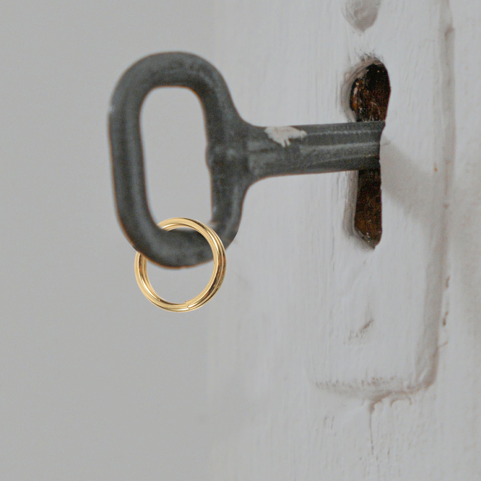 EXHUMKY 50Pcs Key Rings Bulk for Craft Projects Golden Metal Mini Size ...