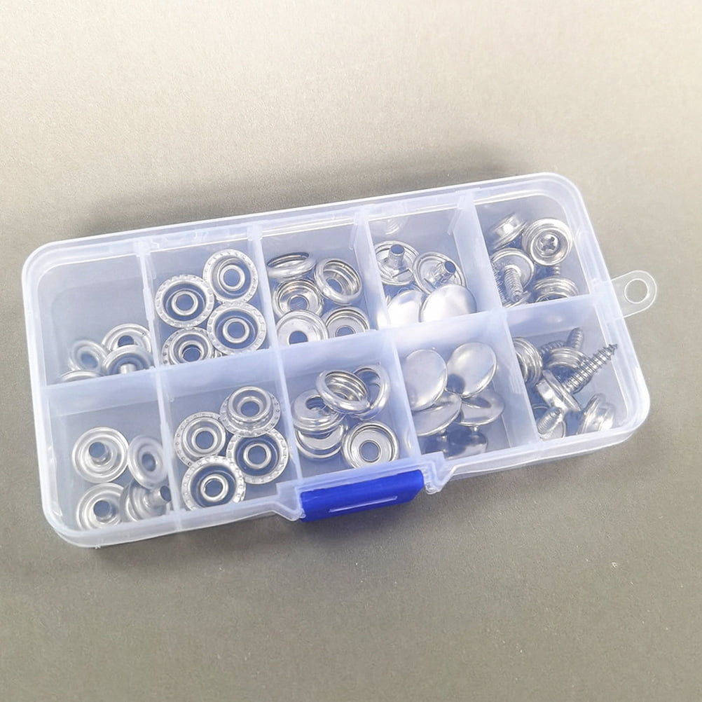 EXHUMKY 50pcs Fabric Snaps Fasteners Kit Heavy Duty for Camping Boating ...