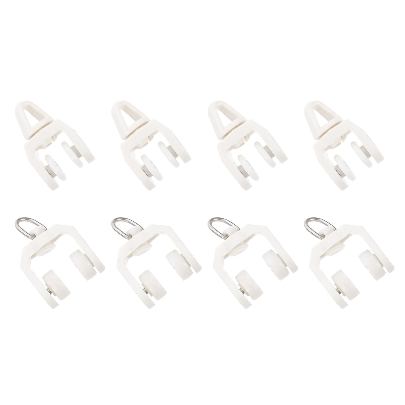EXHUMKY 50Pcs Round Curtain Track Pulley Silent Rolling Easy ...
