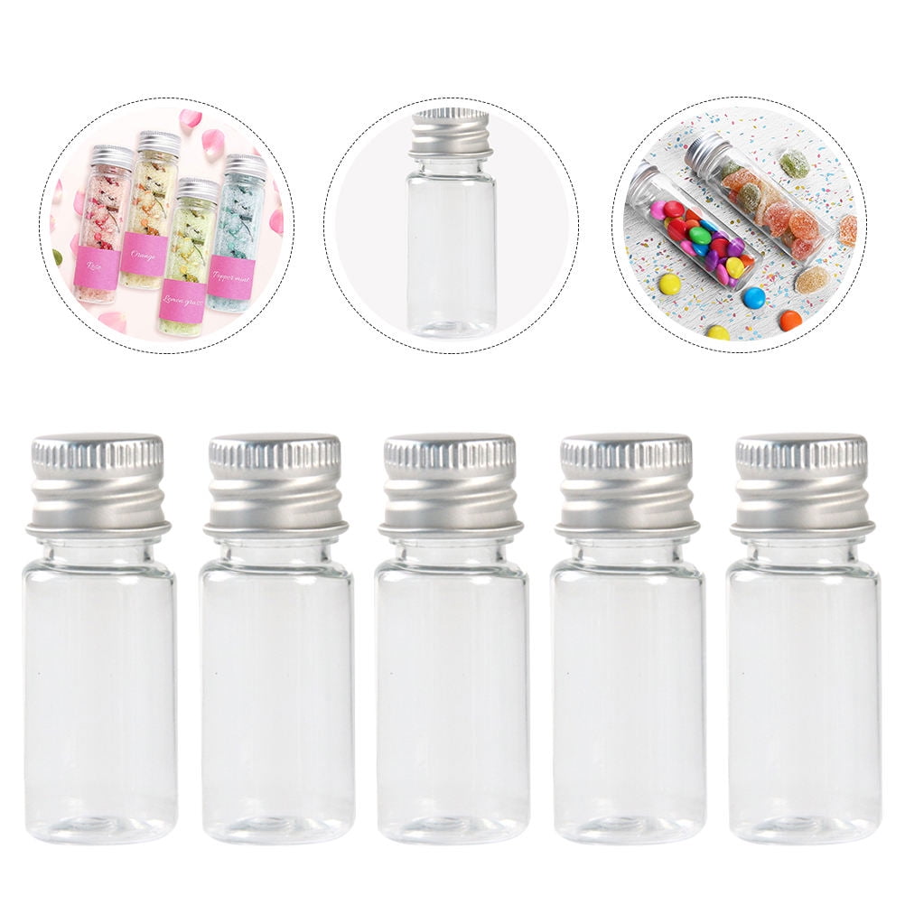 EXHUMKY 5Pcs Lightweight Transparent Plastic Bottles for Storing ...