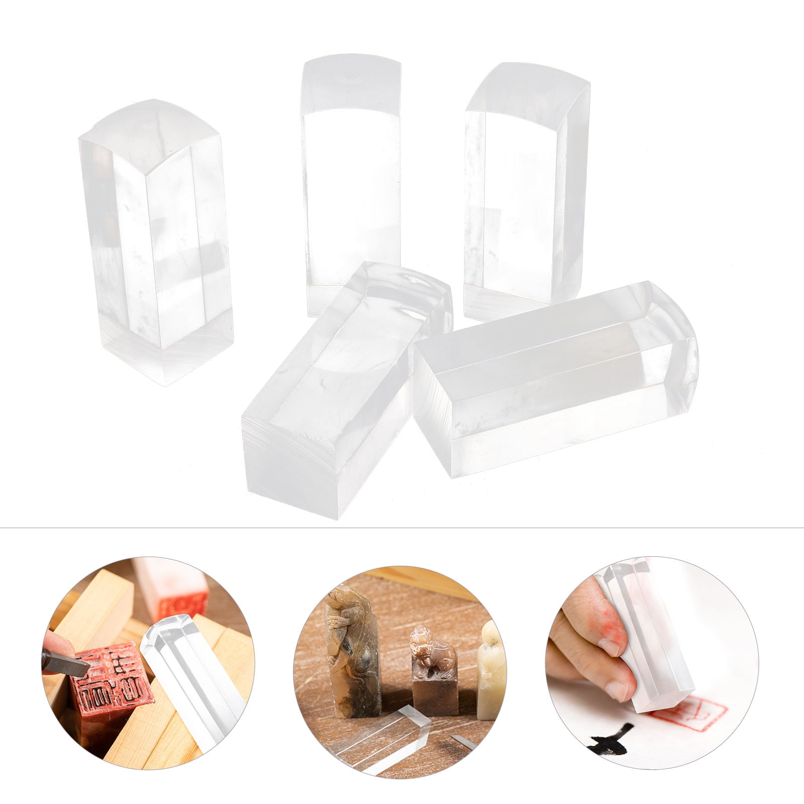 EXHUMKY 5Set Diy Creation Transparent Organic Material Seal For Craft ...
