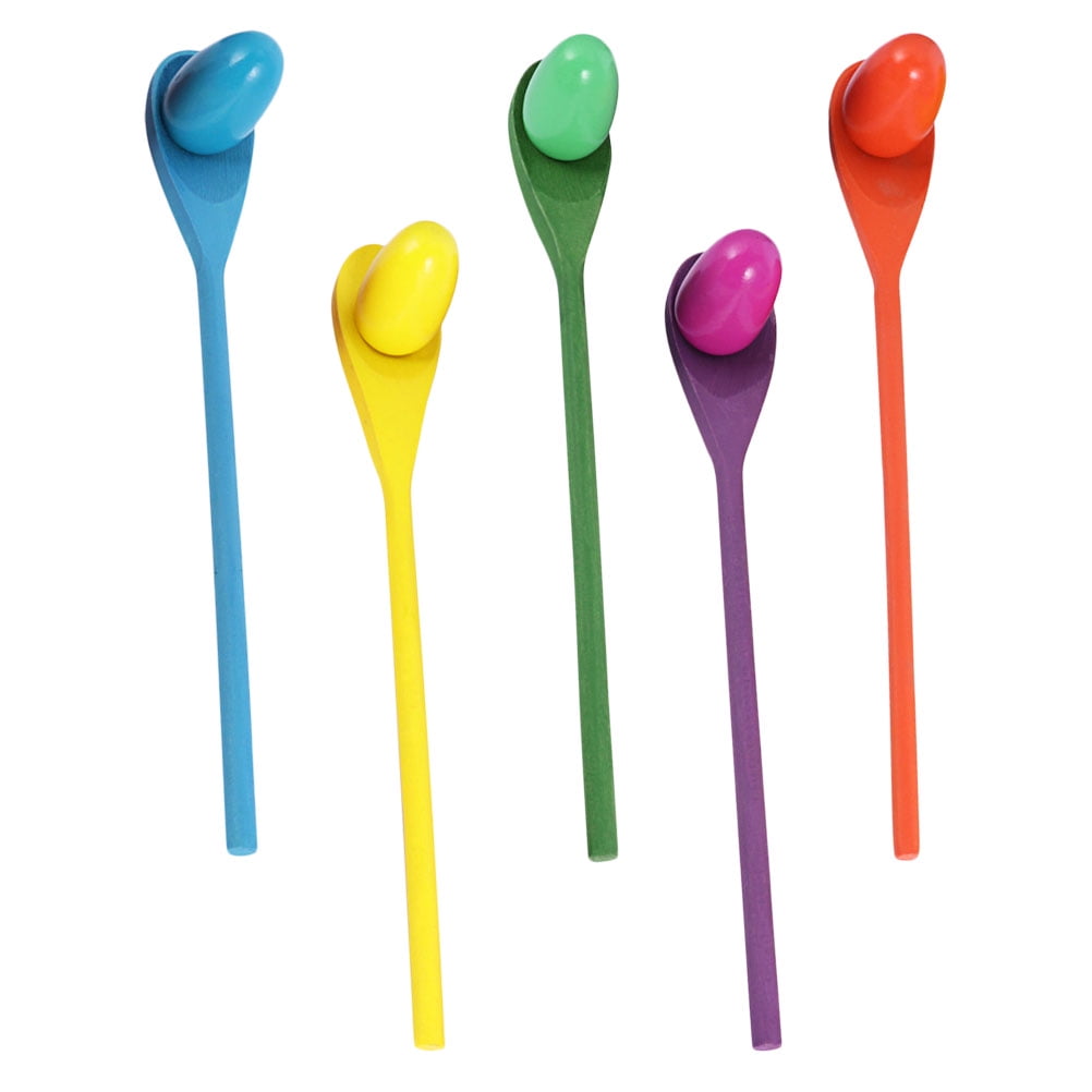 EXHUMKY 5 Sets Wooden Balancing Game Toy Hand Eye Coordination Toys for ...