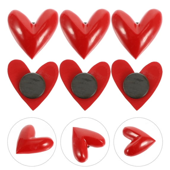 EXHUMKY 6Pcs Cute Love Heart Refrigerator Magnet Valentine's Day ...