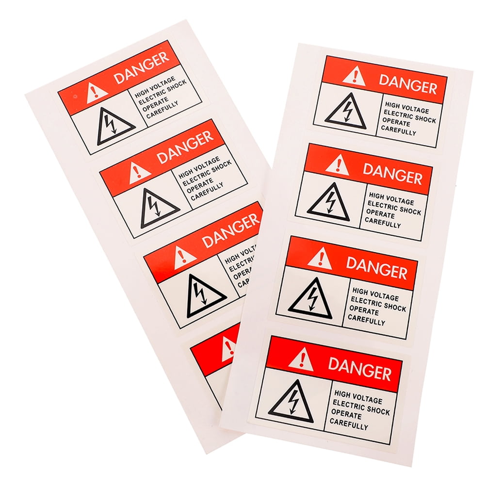 EXHUMKY Exhumky Adhesive Warning Electric Shocks Labels Multi-Color PP ...