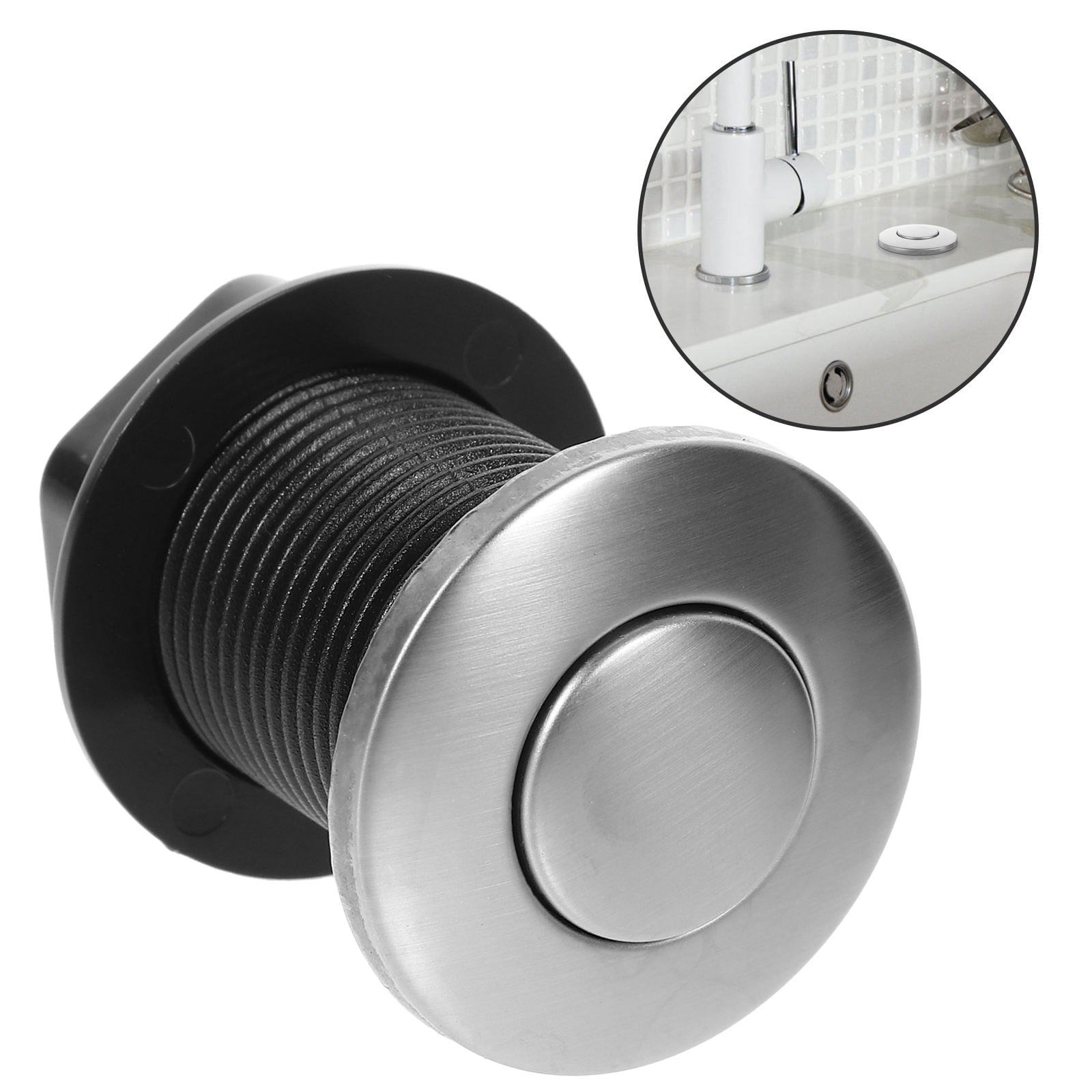 EXHUMKY Air Activated Switch Button Black Round for Home Improvement ...