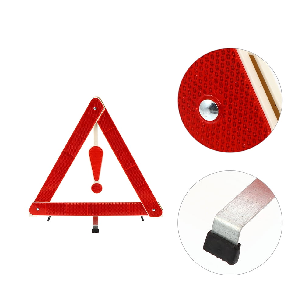 EXHUMKY Auto Warning Triangle Sign Reflective Safety Sign For Emergency ...