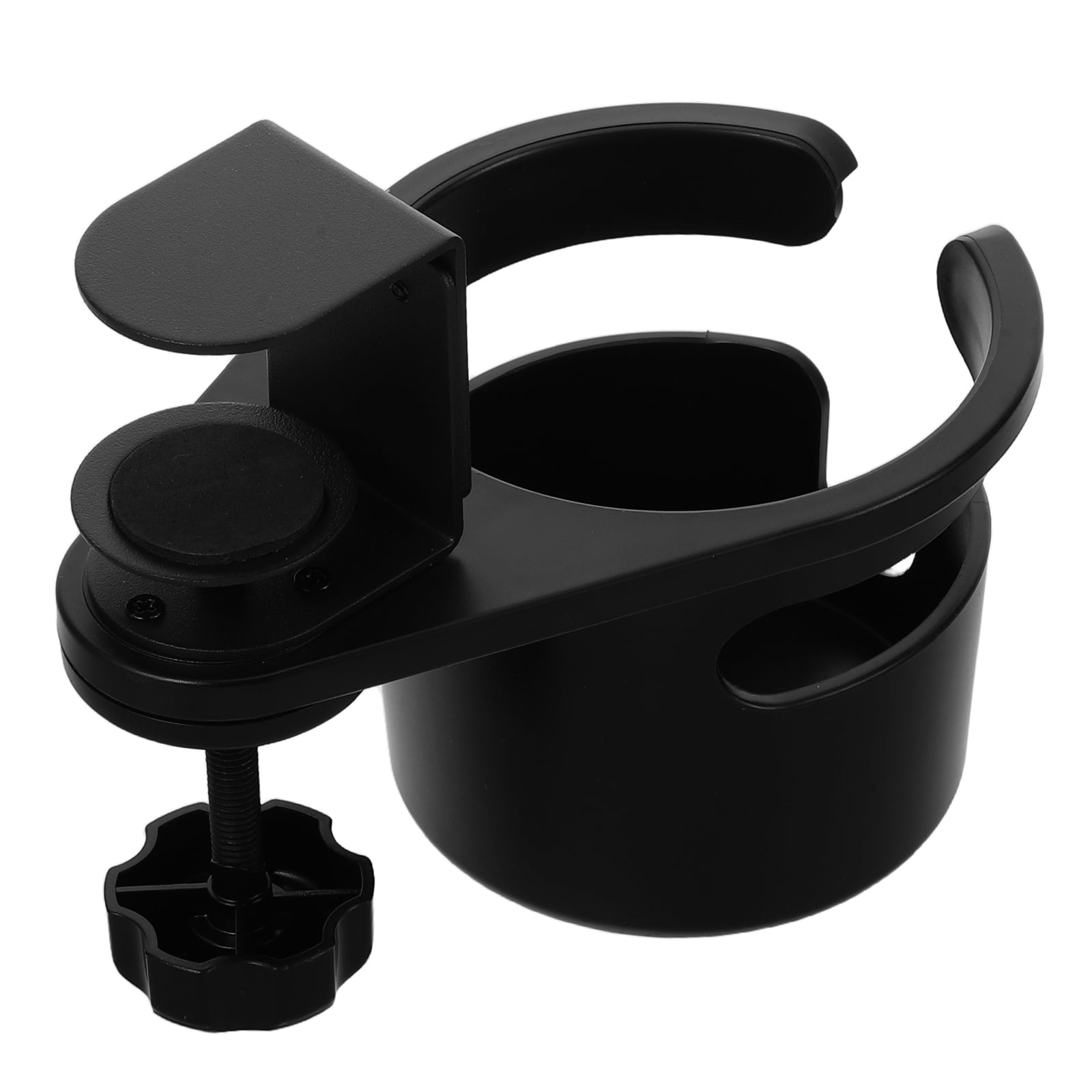 EXHUMKY Non Tipping Black Cup Rack for Desk with Clamp on Universal ...