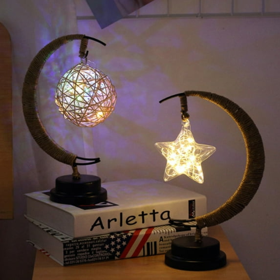 EXHUMKY Brown Usb Rechargeable Night Light with Moon Shape for Friends ...