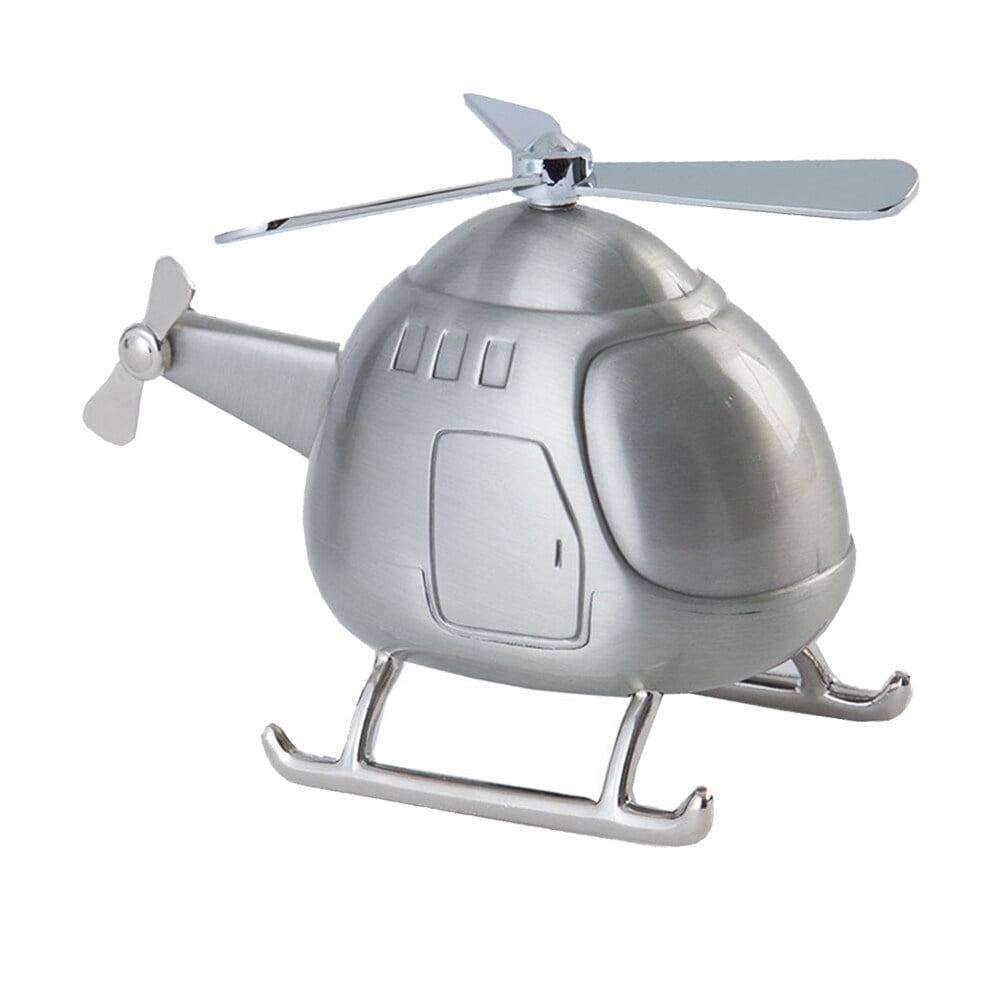 EXHUMKY Cash Savings Box Helicopter Coin Bank Zinc Alloy Silver 1Pcs ...