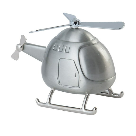 EXHUMKY Cash Savings Box Helicopter Coin Bank Zinc Alloy Silver 1Pcs ...