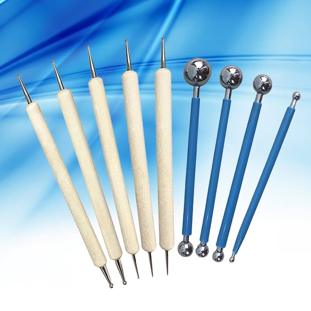 EXHUMKY Clay Texture Tools 9Pcs Ball Stylus Ceramics and Pottery in ...