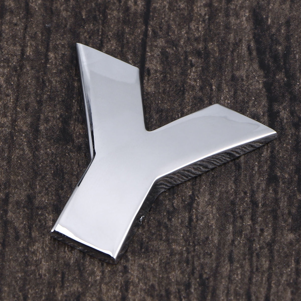 EXHUMKY Diy Metallic Badge 3d Letter Y Silver Waterproof Car Alphabet ...