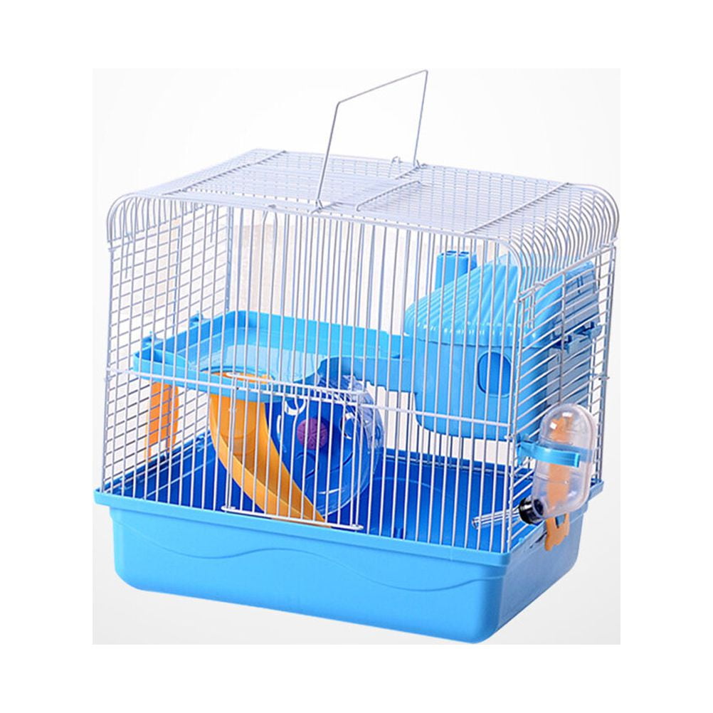 EXHUMKY Hamster Cage for Small Pets Enclosure with Running Wheel Blue ...
