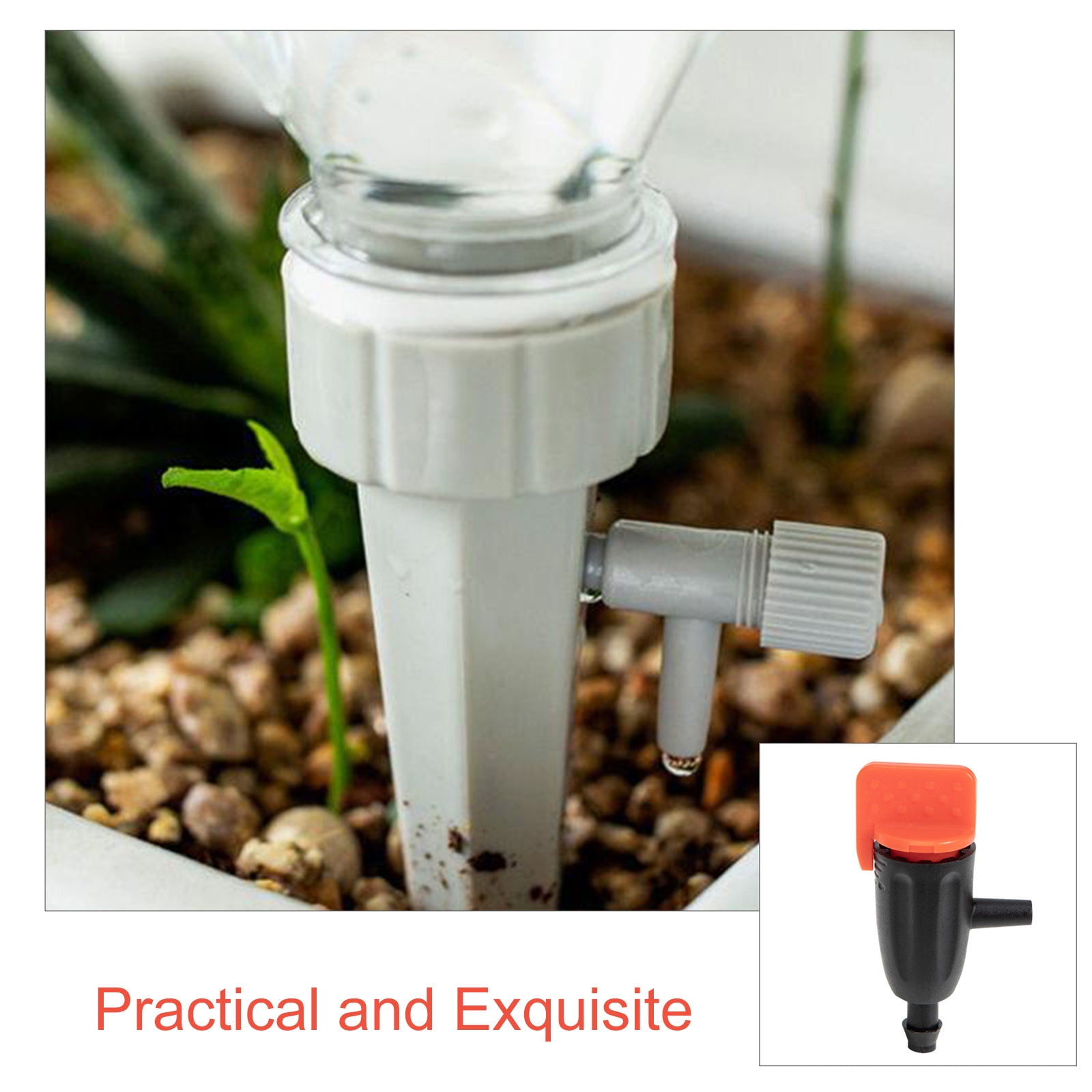 EXHUMKY Durable Adjustable Irrigation Drippers Sprinklers for Even ...