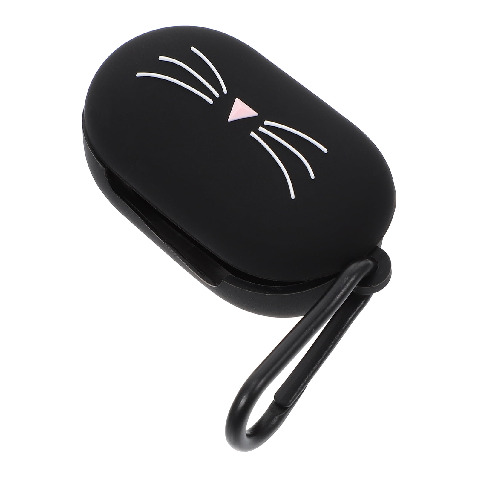 EXHUMKY Black Silicone Earbud Case with Clip, Portable Earphones ...
