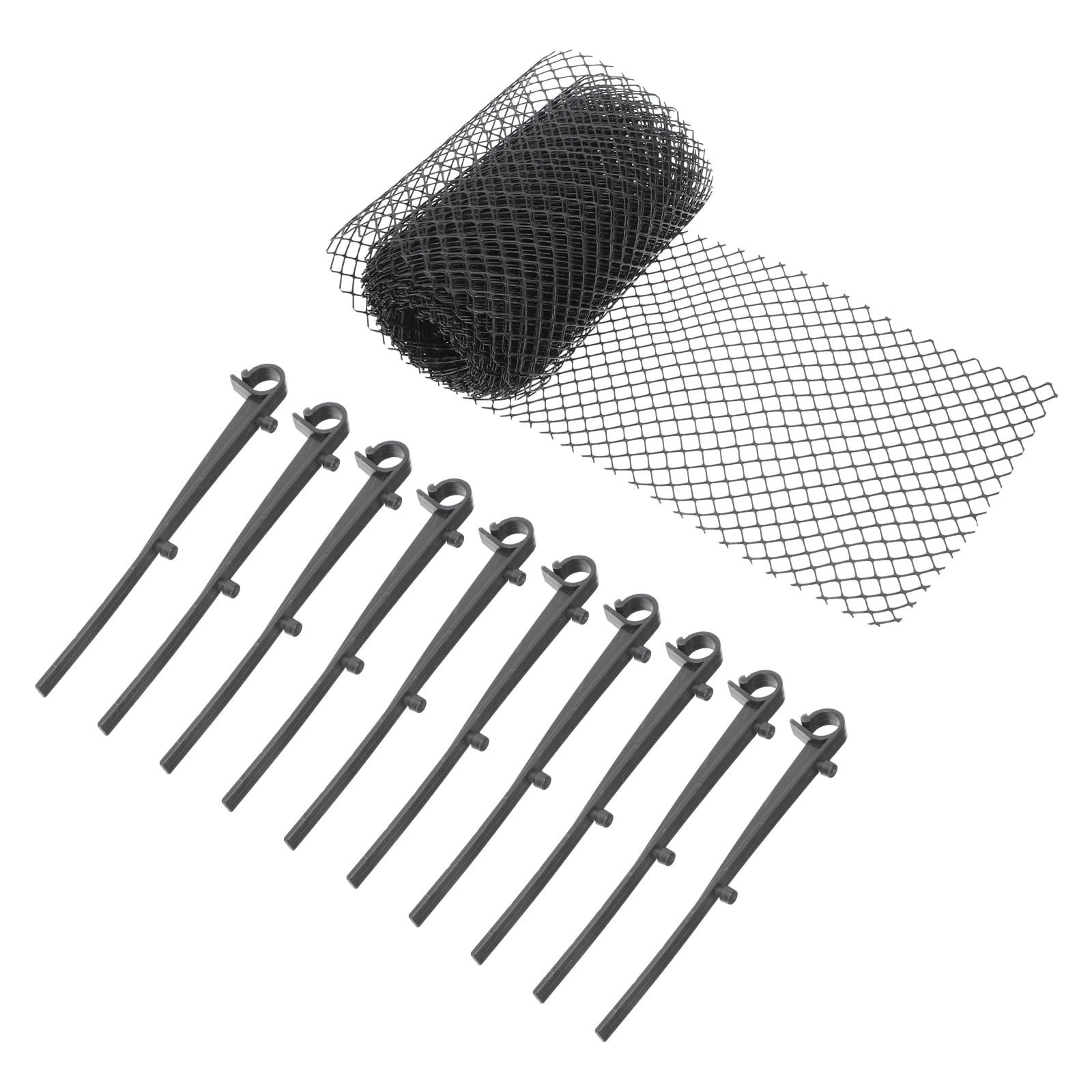 EXHUMKY Expanded Mesh Gutter Guard 1 Set Black Plastic for Durability ...