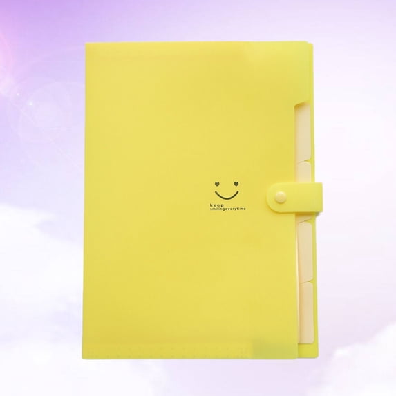 EXHUMKY Expanding Plastic File Organizer with Snap Closure Yellow ...