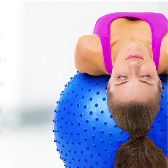 EXHUMKY Blue Explosion Proof Yoga Ball for Exercise Use with Massage ...