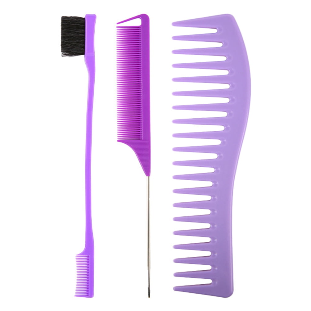 EXHUMKY Hair Combs Set 2 Sets of 6 Pcs for Home Use with Purple and Abs ...