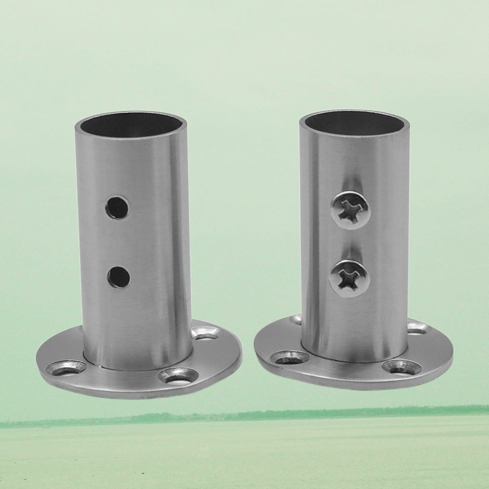 EXHUMKY Heavy Duty Hanging Brackets with Screws 2Pcs Closet Pole Socket ...