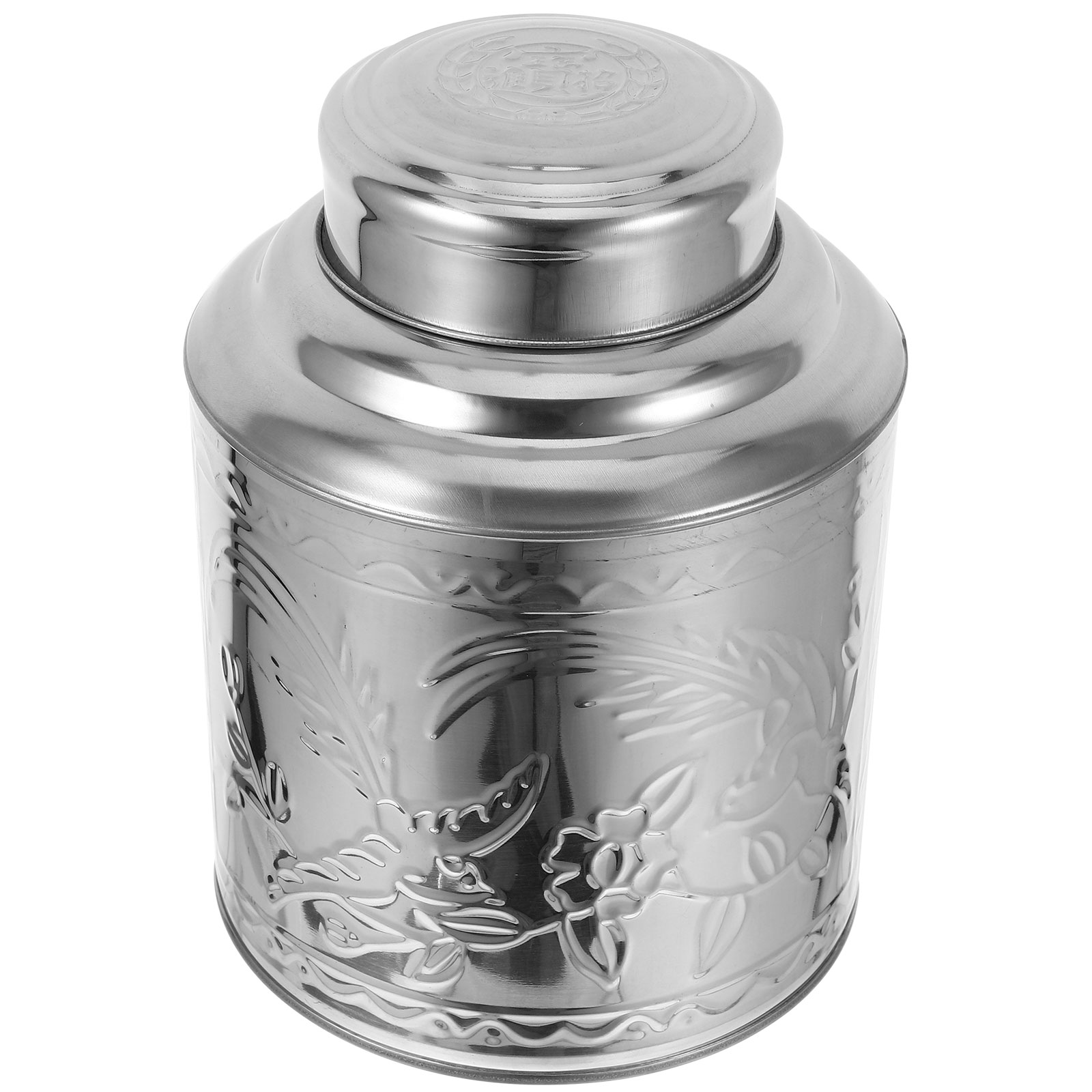 EXHUMKY Silver Stainless Steel Tea Canister Airtight for Storage Use ...