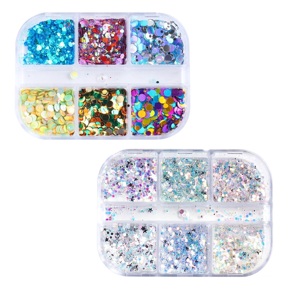 EXHUMKY Manicure Stickers 2Sets Multi Colored for Professional Use Nail ...