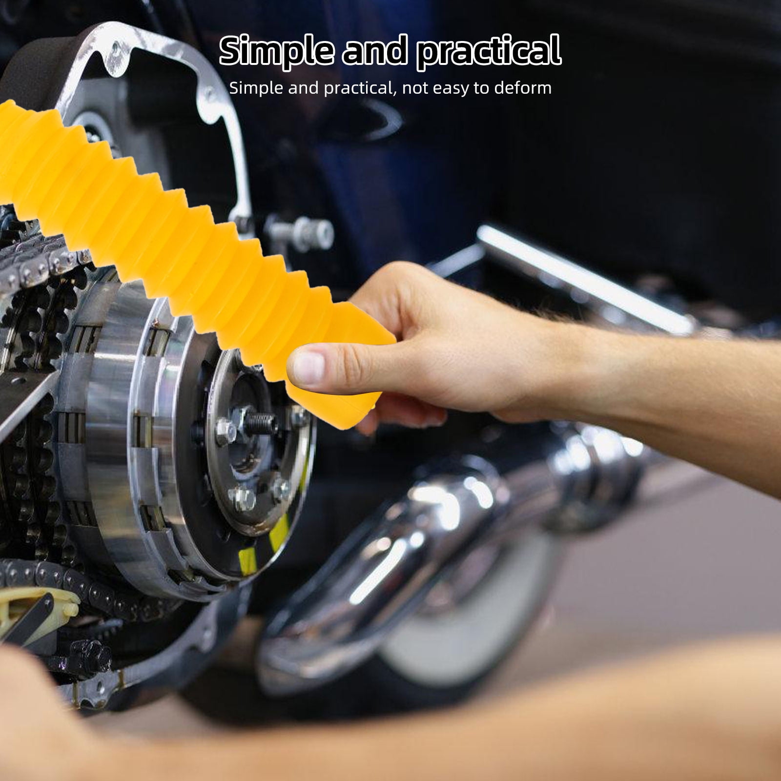 EXHUMKY Motorcycle Fork Dampers In Yellow Rubber For 1 Pair Of Forks ...