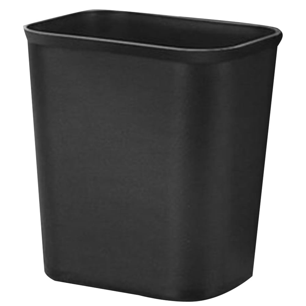 EXHUMKY Plastic Waste Basket Black Simple Style for Living Room 1Pcs ...