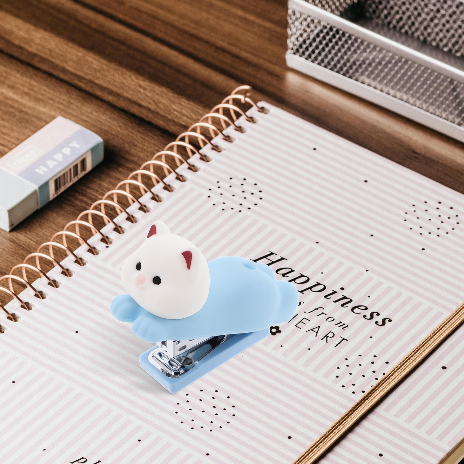 EXHUMKY Portable Blue PVC Silicone Stapler for Desk with Adorable Dog ...
