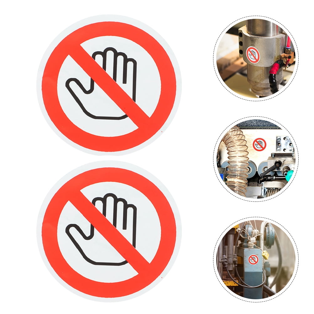 EXHUMKY Self Adhesive Do Not Touch Sticker for Wall and Equipment White ...