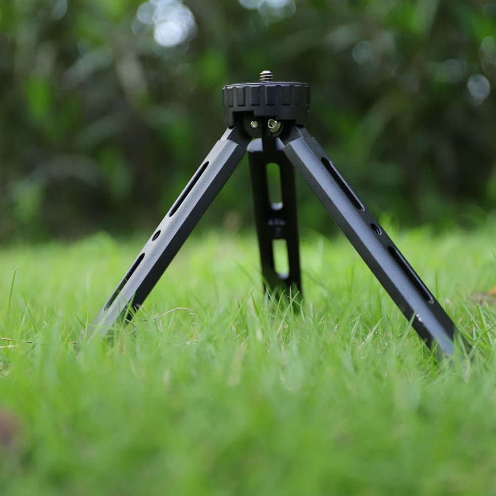 EXHUMKY Metal Tabletop Camera Tripod 4 Level Adjustable Foldable ...