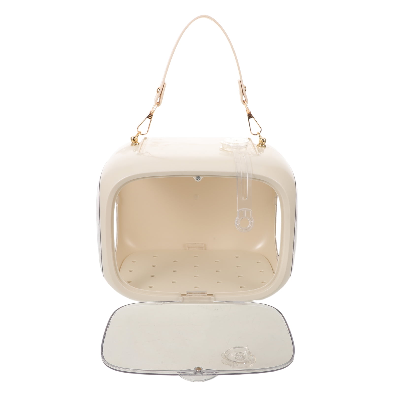 EXHUMKY Beige Bird Carrier Cage Lightweight Portable Travel Carrier for ...