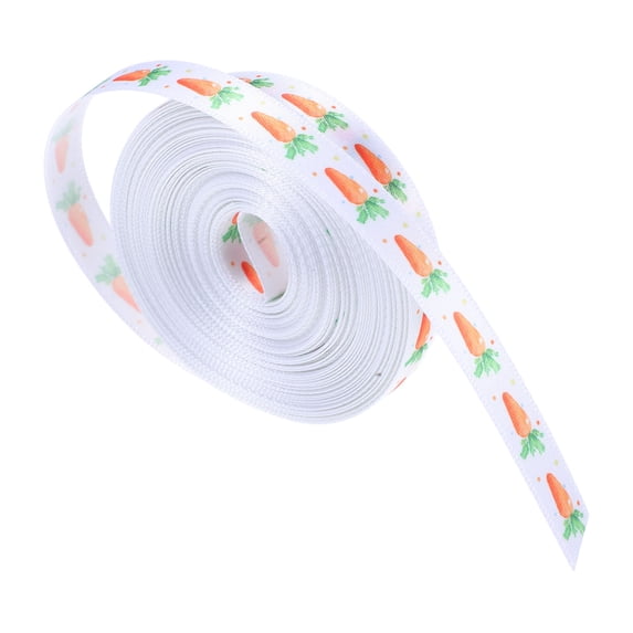 EXHUMKY 1 Roll Easter Ribbon White Polyester for Hair Accessories in ...