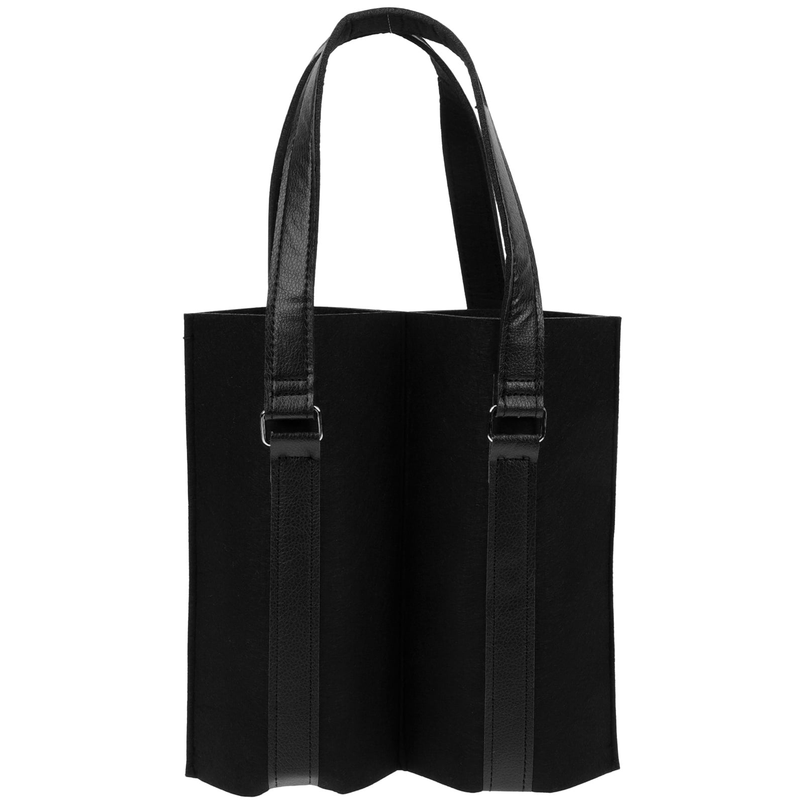 EXHUMKY Wine Bottle Carrier Bag Divided Wine Storage Tote With Carry ...