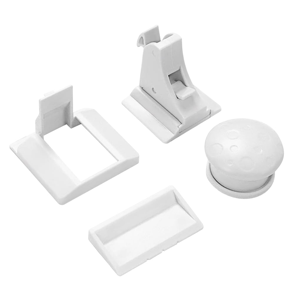 EXHUMKY magnet cabinet locks Cabinet Safety Locks ABS White Simple ...
