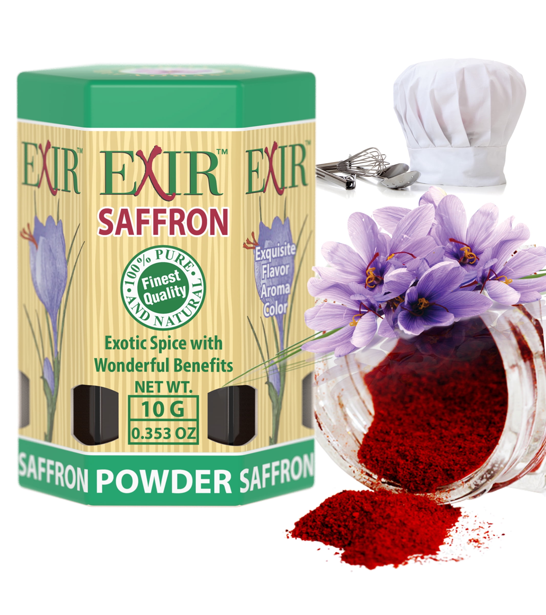EXIR Saffron Powder Gourmet Spice Cooking Seasoning Net Weight 10-Gr ...