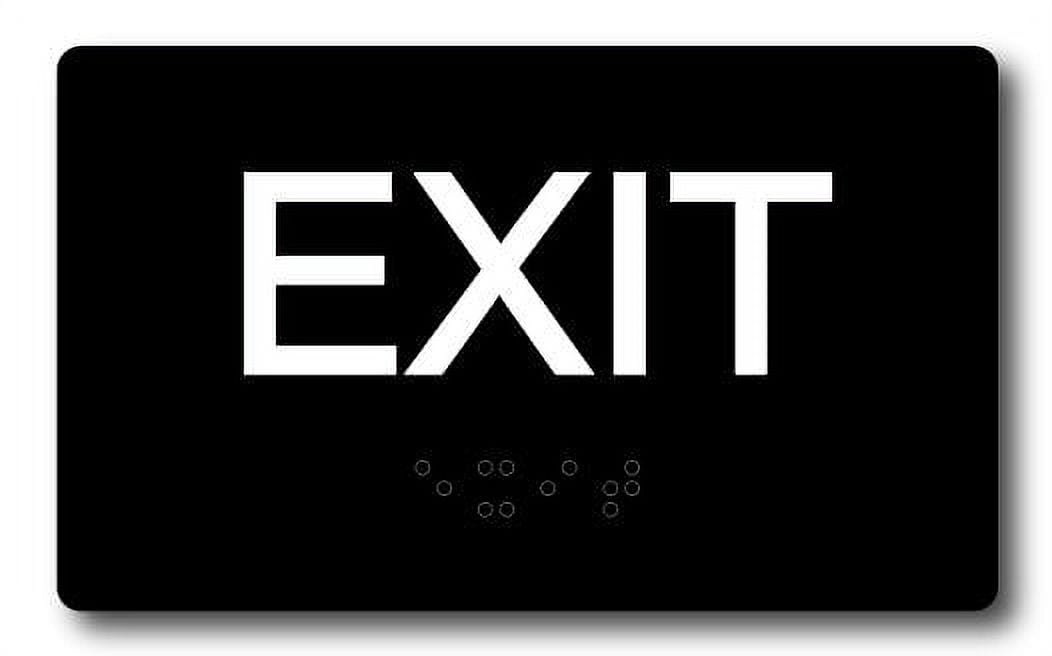 EXIT Sign, Compliant with Federal ADA Regulations, 3in X 5in with ...