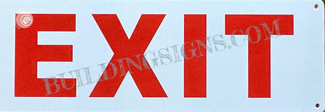 EXIT Sign (Reflective, Aluminum 4X12) (ref-2201) - Walmart.com