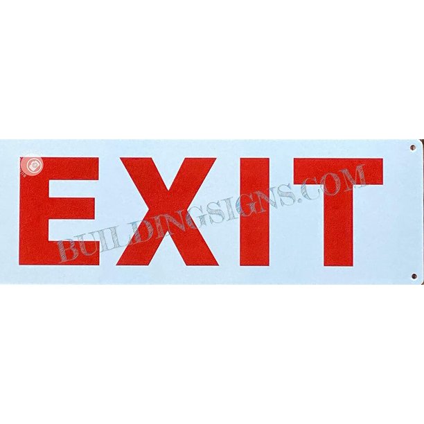 EXIT Sign (Reflective, Aluminum 4X12) (ref-2201) - Walmart Business ...
