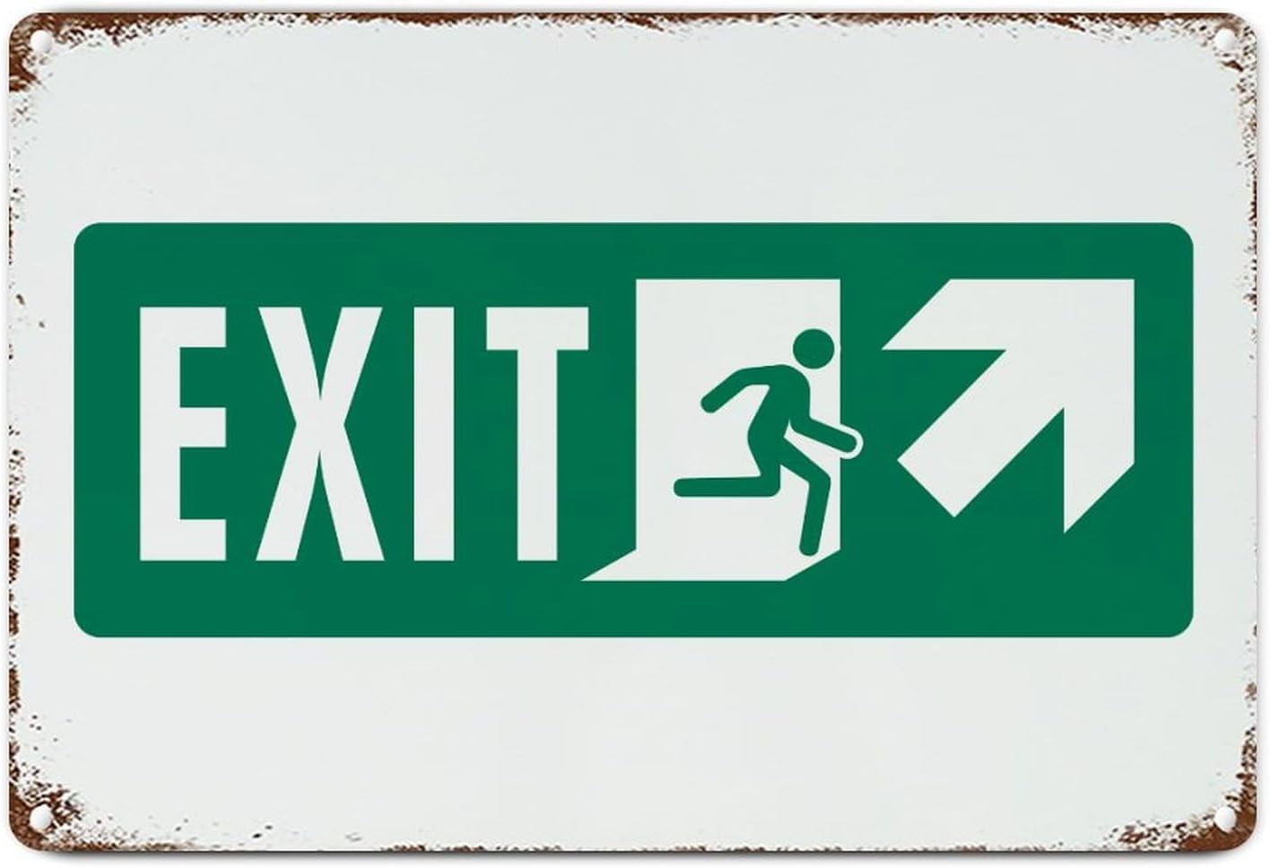 EXIT Warning Metal Sign for Inside Outside Railway Road Suburbs ...