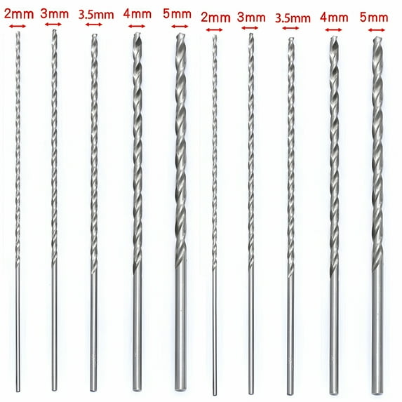EXLEAF 2026 New 10Pcs Extra Long Hss High Speed Steel Drill Bit Set 2Mm ...