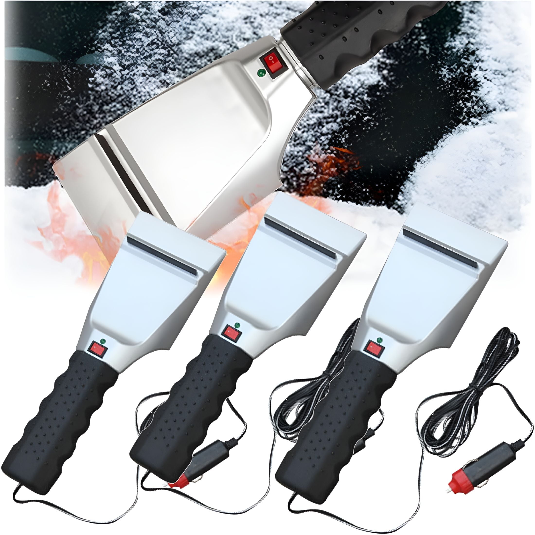 EXLEAF 2026 New Heated Ice Scraper for Car Windshield with Led Light ...