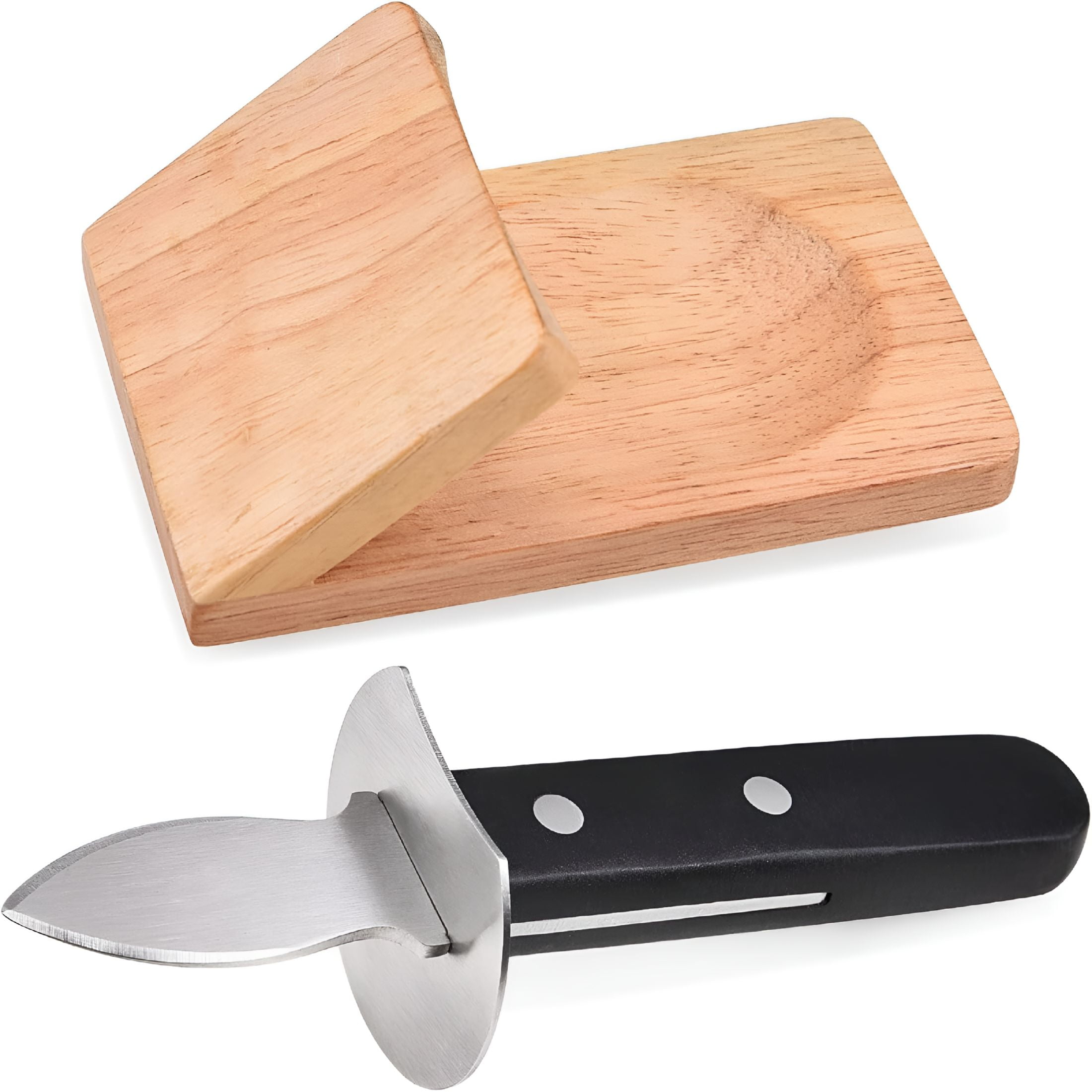 EXLEAF 2026 New Oyster Knife Shucker Set with Wooden Holder, Oyster ...