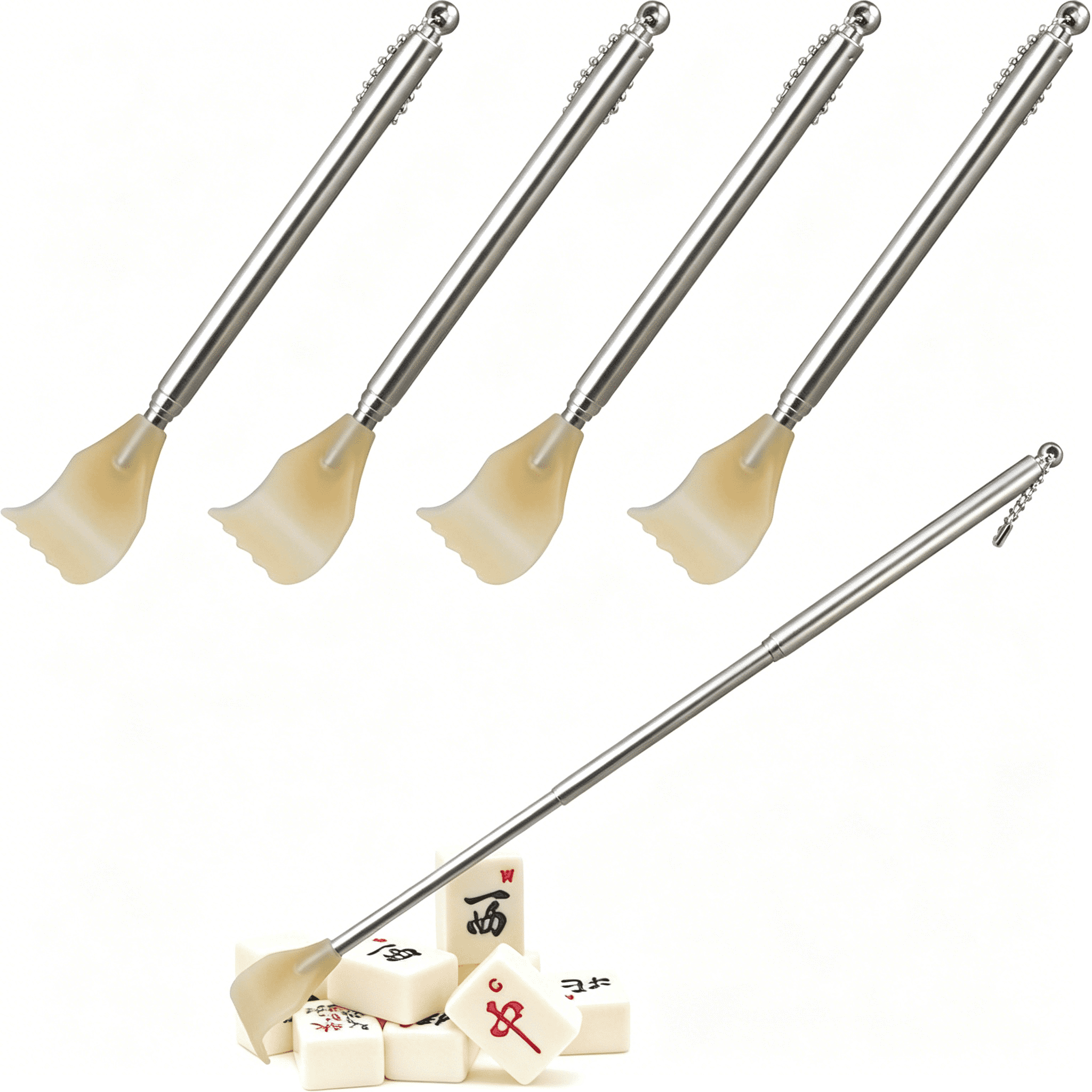 EXLEAF 4 Piece Mahjong Tile Grab,Metal Retractable Grab Suitable for ...