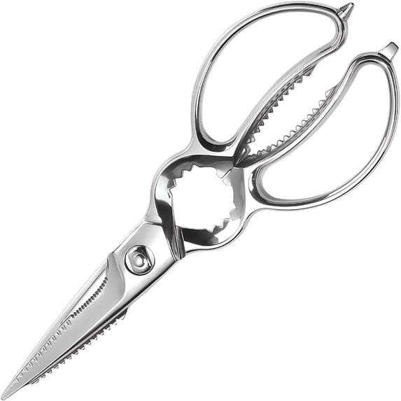 EXLEAF Japanese Kitchen Scissors All Purpose,8.5 Inch All Steel Heavy ...