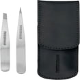 EXLEAF Petite Tweeze Set with Travel Case-Point and Slant Tweezers ...