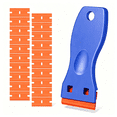 EXLEAF Plastic Razor Blade Scraper,Scraper Tool with 20 Pcs Plastic ...